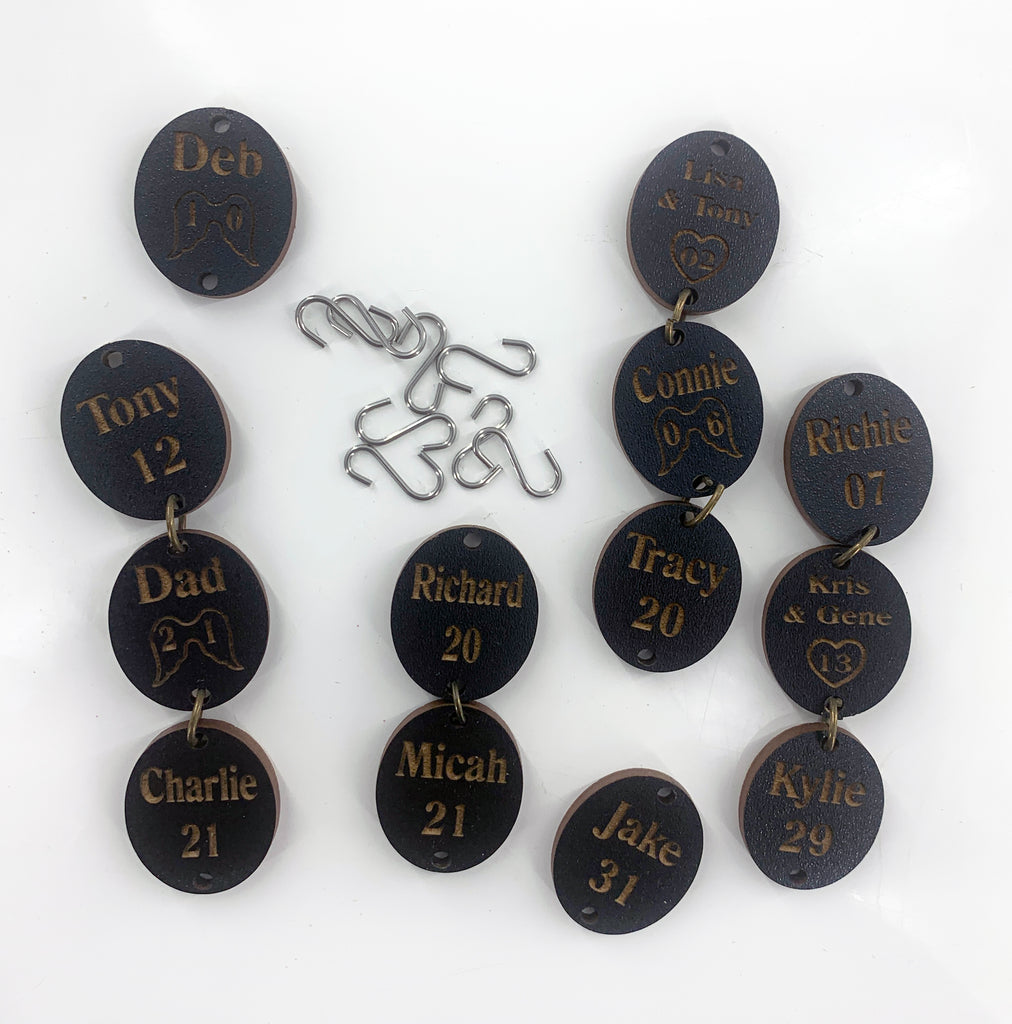 Additional Wood Tags: ENGRAVED for Calendar Wood Signs Family Birthday ...