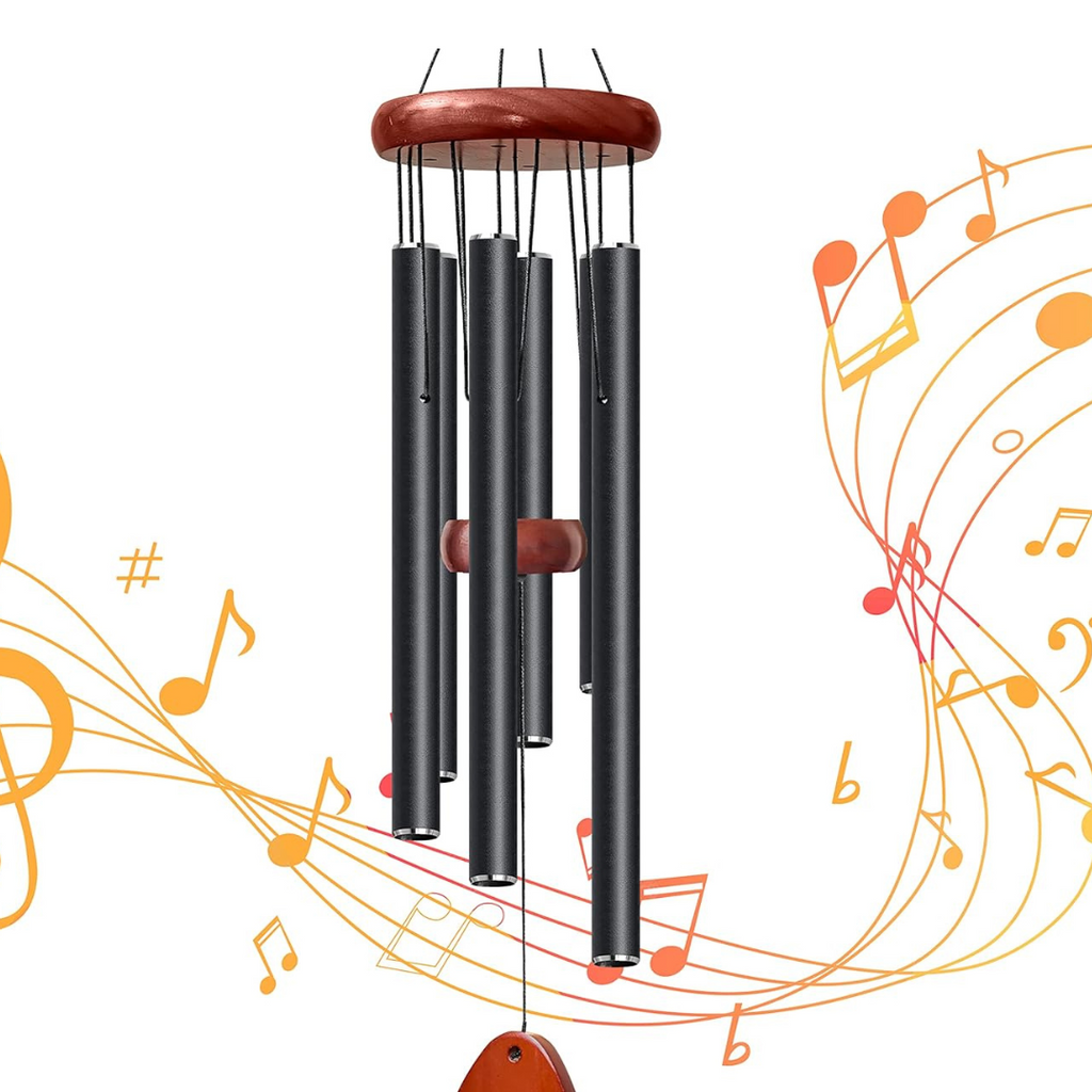 Memorial Teardrop Wind Chimes Personalized 28" Black Wind Chimes for O ...