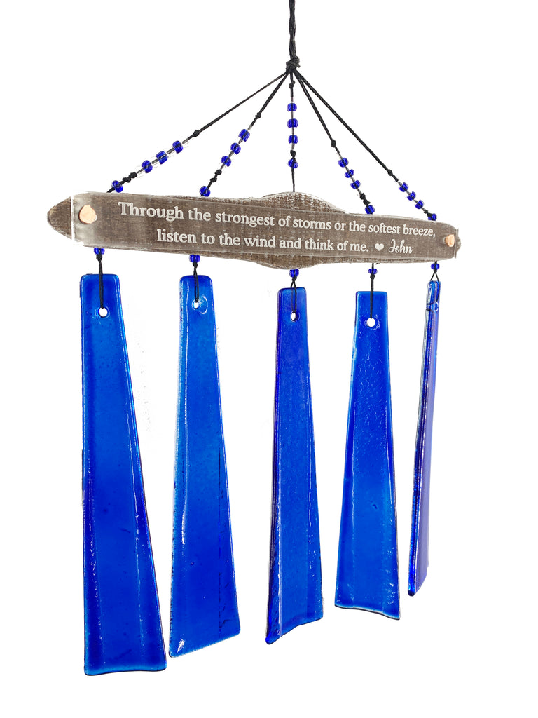 SALE Memorial Gift Through the Storm Blue Acrylic Custom Wind Chime Su ...